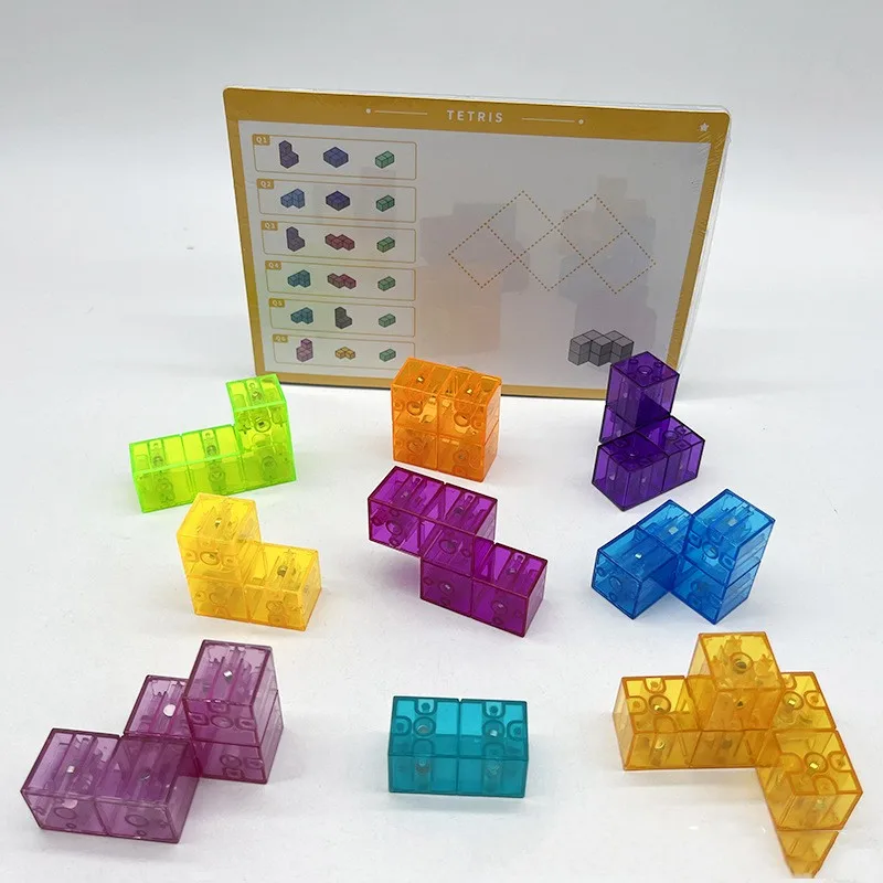 Kids Early Educational Game Magnet Blocks Play Set Colorful Plastic ...