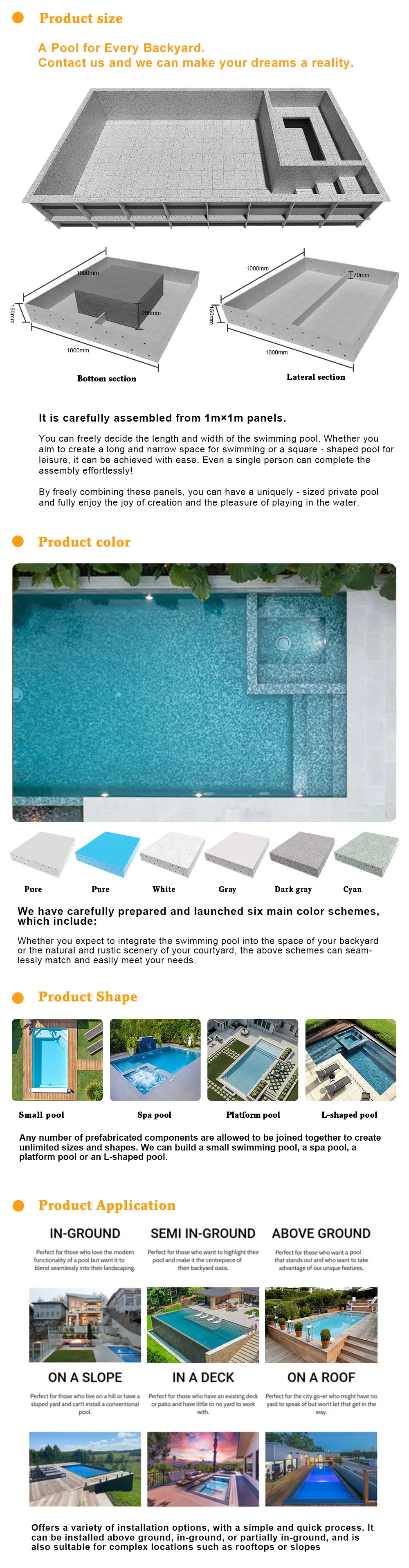 Outdoor Custom Fiberglass Swim Spa Pool - Luxury & Style
