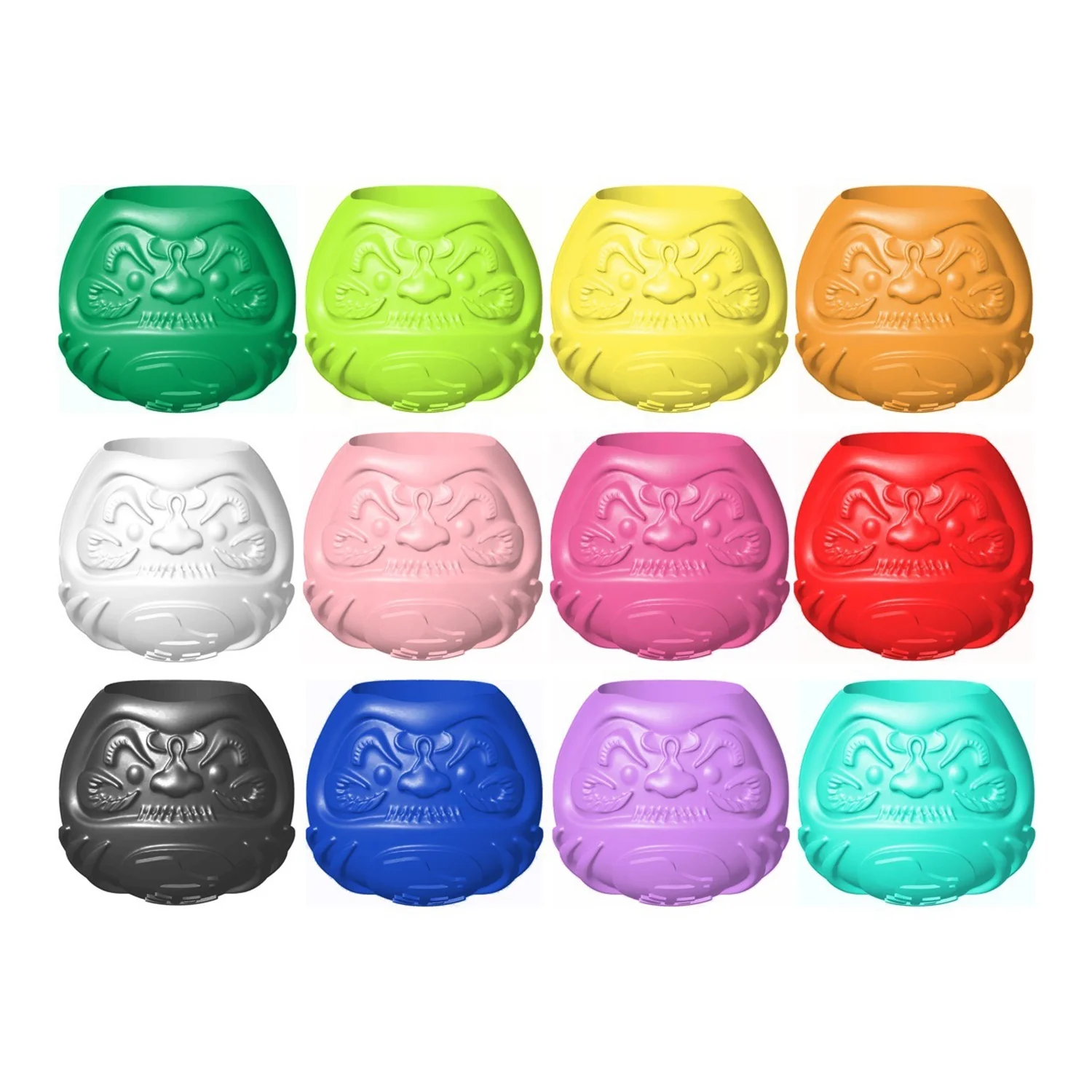 TUHU Tattoo 200pc Colorful Daruma Ink Cups for Eyebrow Lips Permanent ...