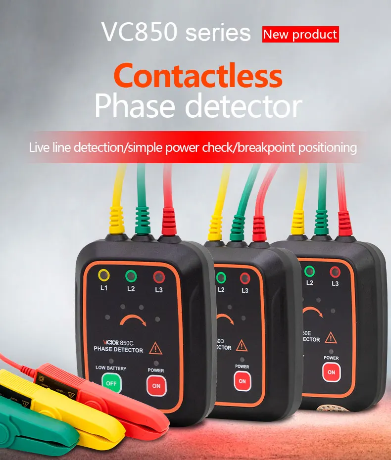 850d Non-contact Digital Phase Sequence Detector - Buy Phase Sequence ...