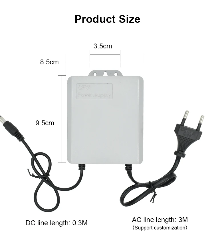 Mini 12V 2A UPS Power Supply - Reliable Backup for Devices