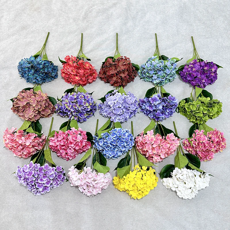 Artificial 5 Flower Heads Fruit Hydrangea Bouquet Hot Sale New Romantic ...
