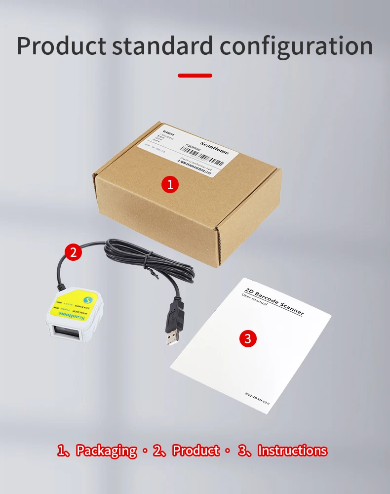 Scanhome Embedded Barcode Scanner Barcode Reader Fixed Mounted Engine Usb Rs232 1d/2d Qr ...