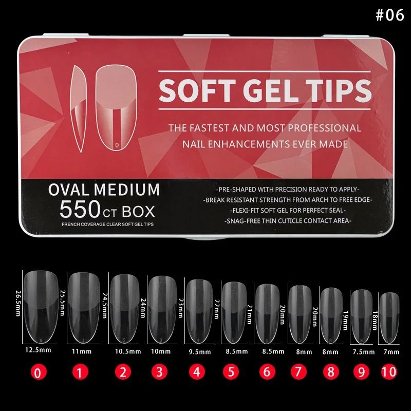 Customized Label Gel-x Nail Tips Set Soft Gel Quick Extension Full ...