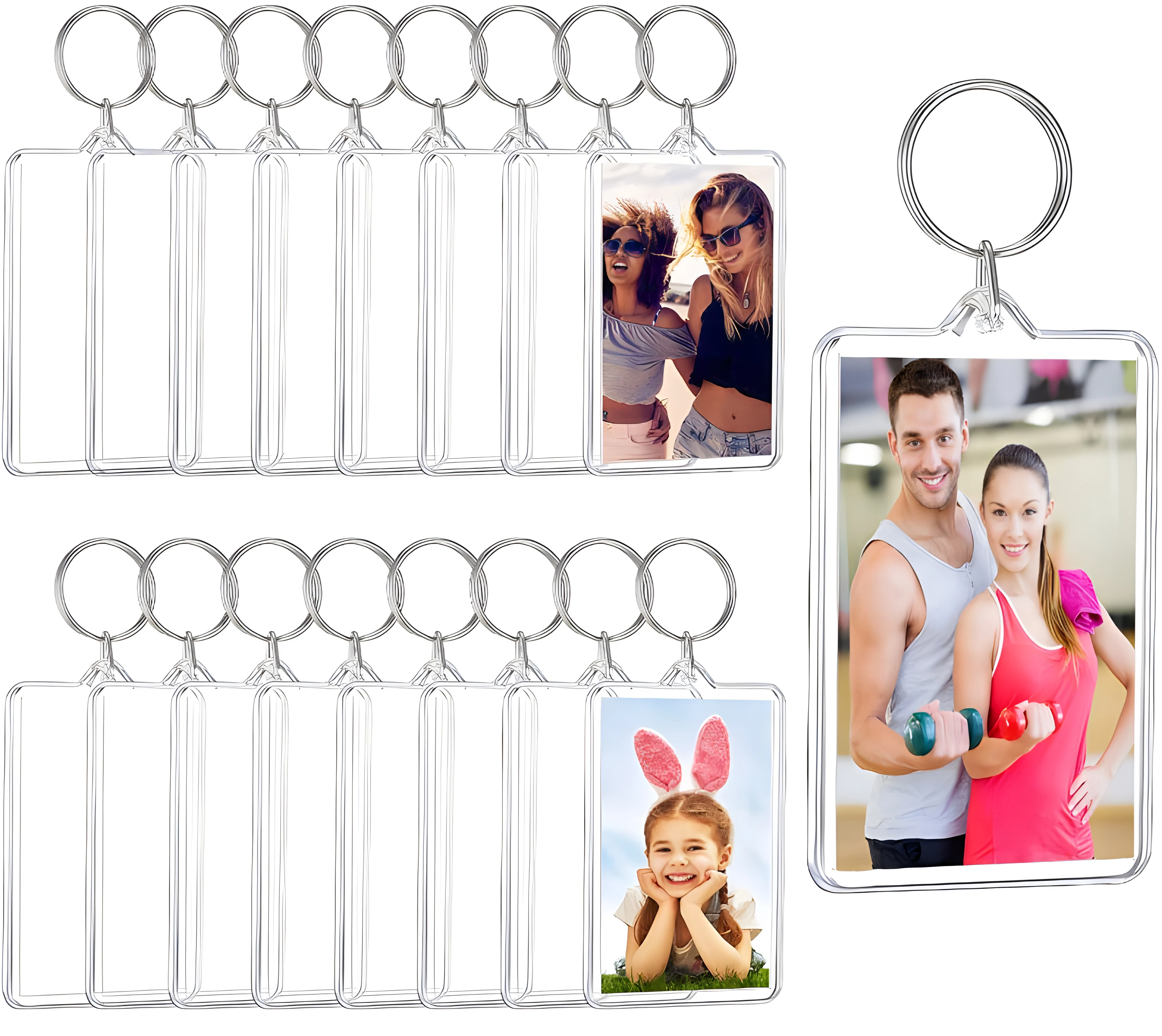 Double Sided Blank Picture Acrylic Keychain - Personalised