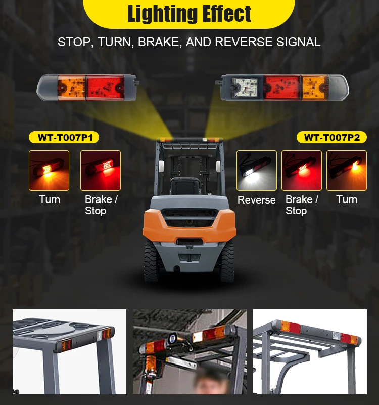 12V Forklift Taillights Rear Combination Lights Steering Brake Astern ...
