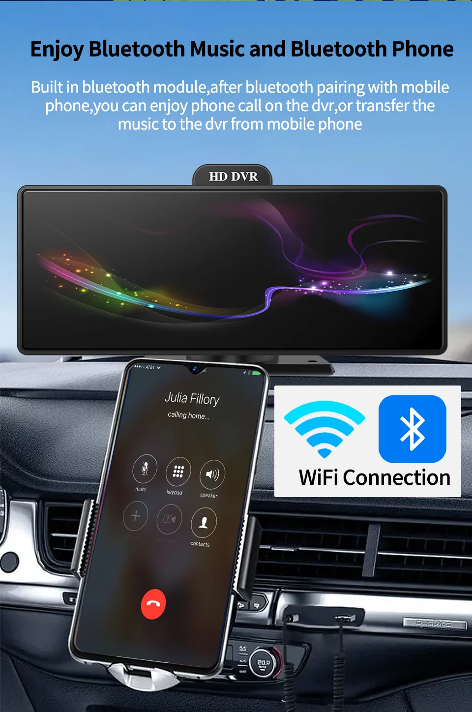 Android 10.0 ADAS Dash Cam - 10.26" HD 1080P IPS 4G 8core