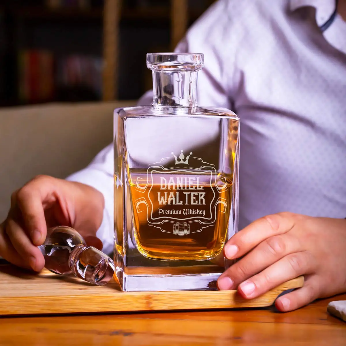 Custom Engraved Whiskey Decanter Set - Perfect Gift