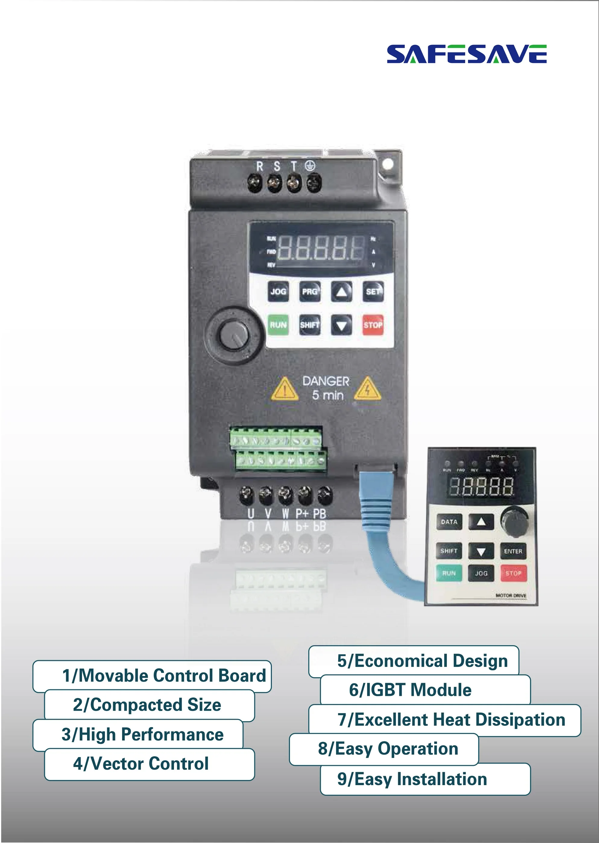 Safesav SN200MN 3 Phase AC Motor Soft Start Stop Compact Cabinet Built ...