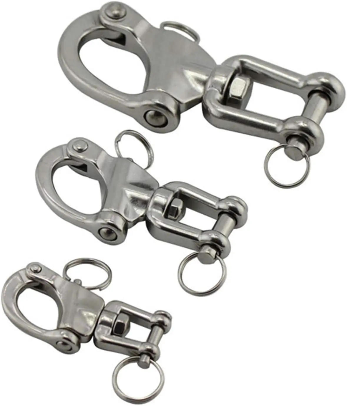 Swivel Jaw Snap Shackle Quick Release Bail Rigging Sailing Boat Marine ...