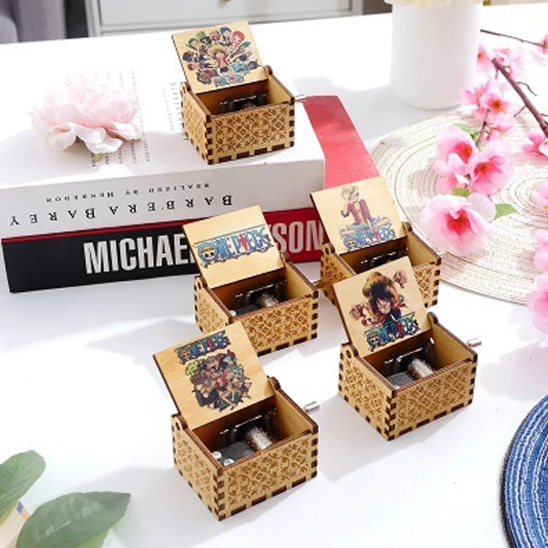 Classical Handicrafts Wooden Mini Music Box Carving DIY Hand-held Music ...