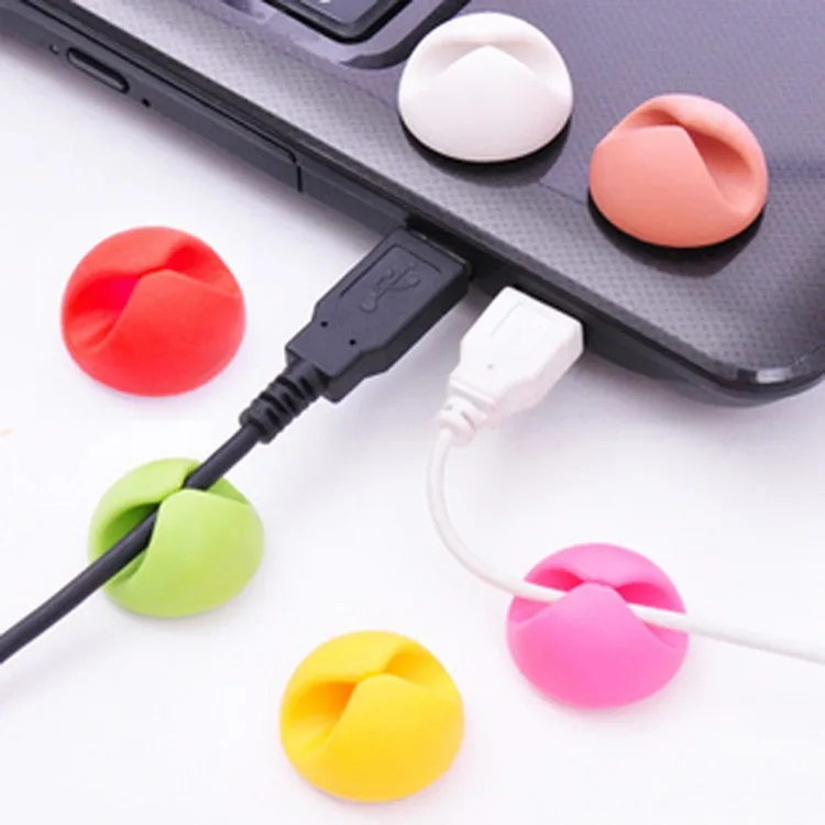 TPR Desk Wire Clip Self Adhesive Cable Drop Desktop Storage Cable Clips ...