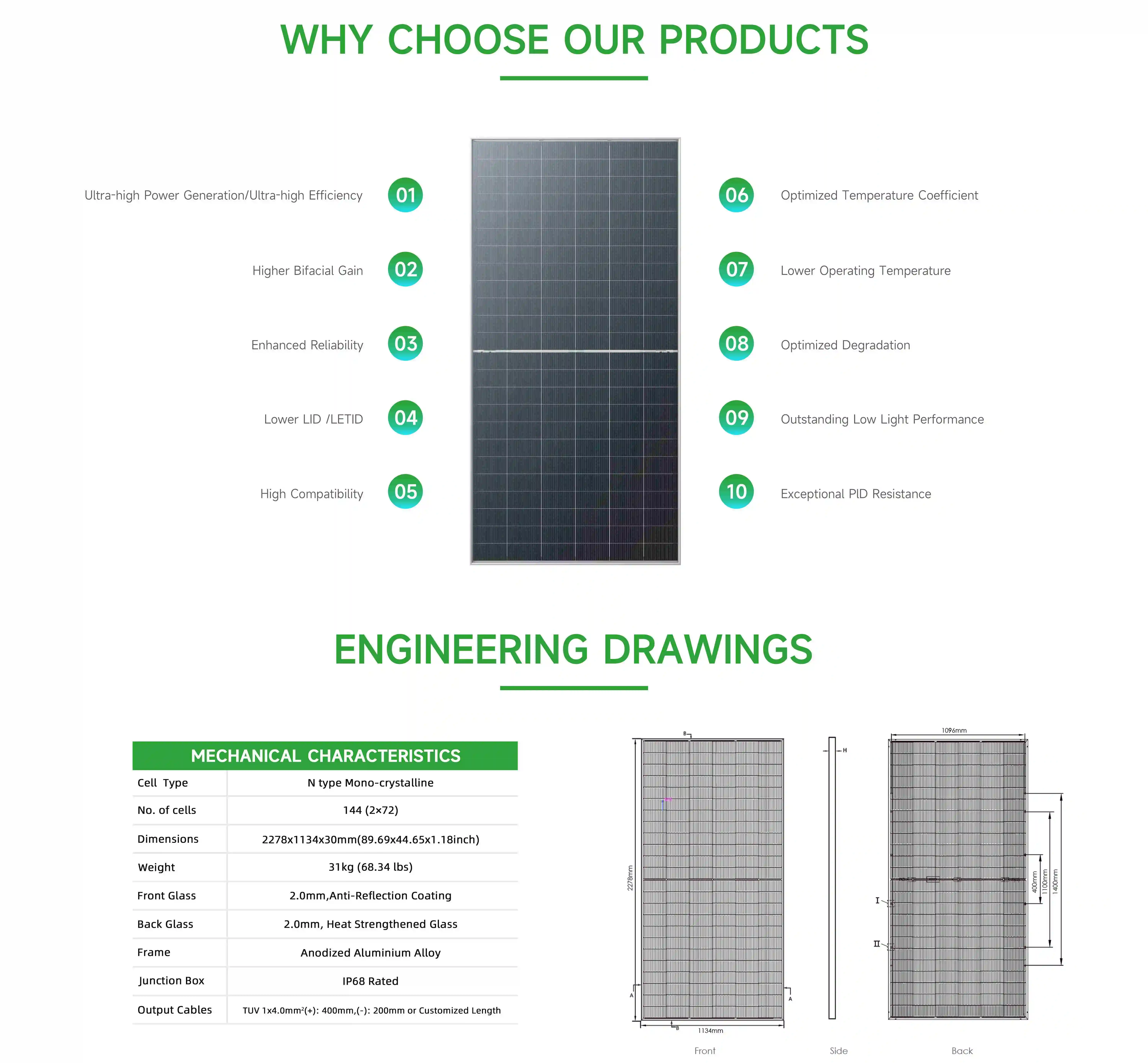 For Jinko for Topcon Bifacial Solar Panels 570W-590W N-Type High Power ...