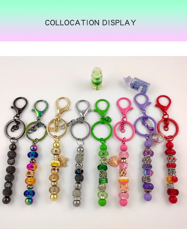 Stock Metal Bar Beaded Key Chain Hooks Stylish Girls Gift Diy ...