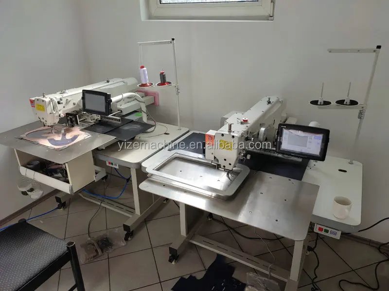 Industrial Garment Shoe Computerized Pattern Sewing Machine Luggage Interlock Jeans Pocket Bag ...