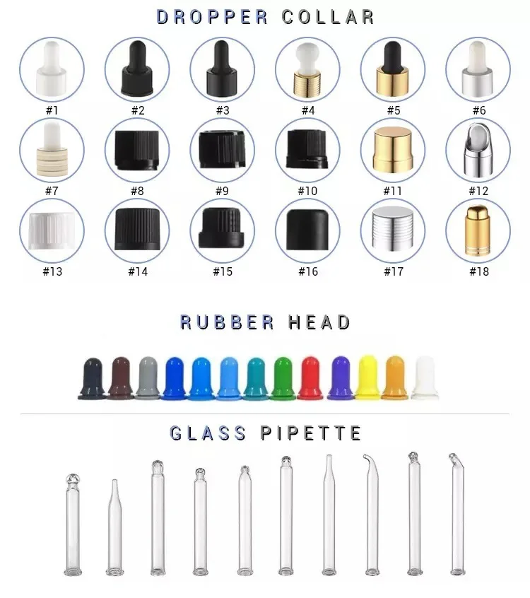 Pink Body Parts Cosmetic Serum Essential Oil Dropper Glass Bottles 30ml ...