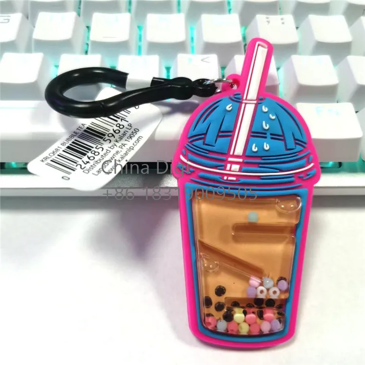 PVC Acrylic Transparent Mini Soda Can Bottle Keychain