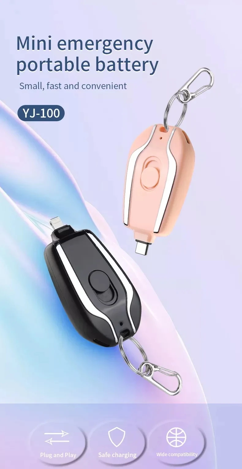 2023 Original Mini Emergency Power Bank Keychain Power Bank Gift ...