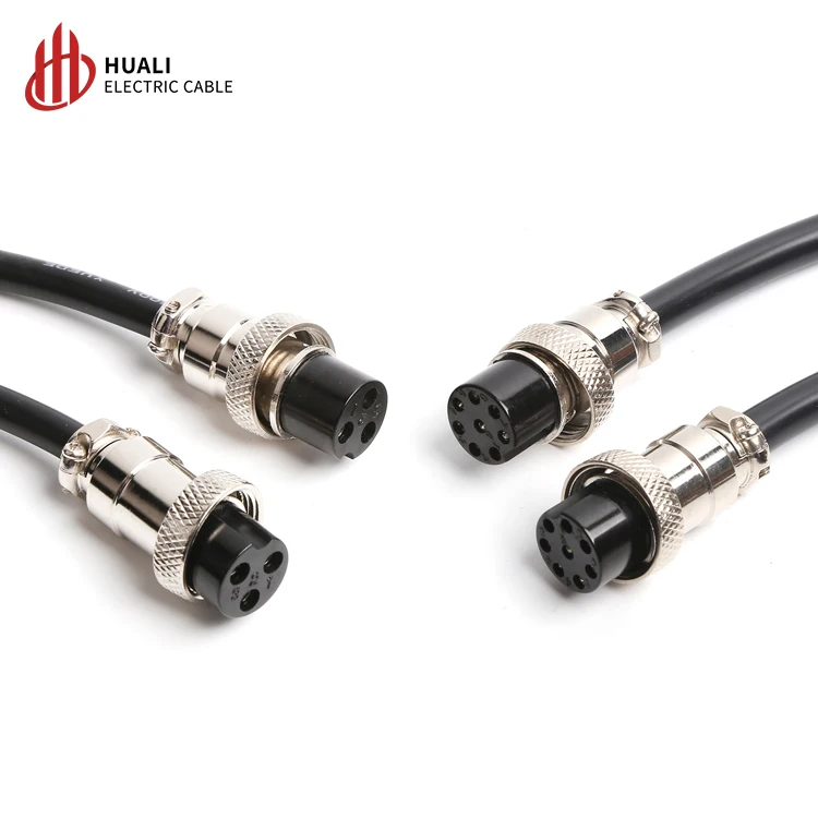 Gx16 With Wire Connector 2 4 5-core Dual Head Female Connector Gx16 ...