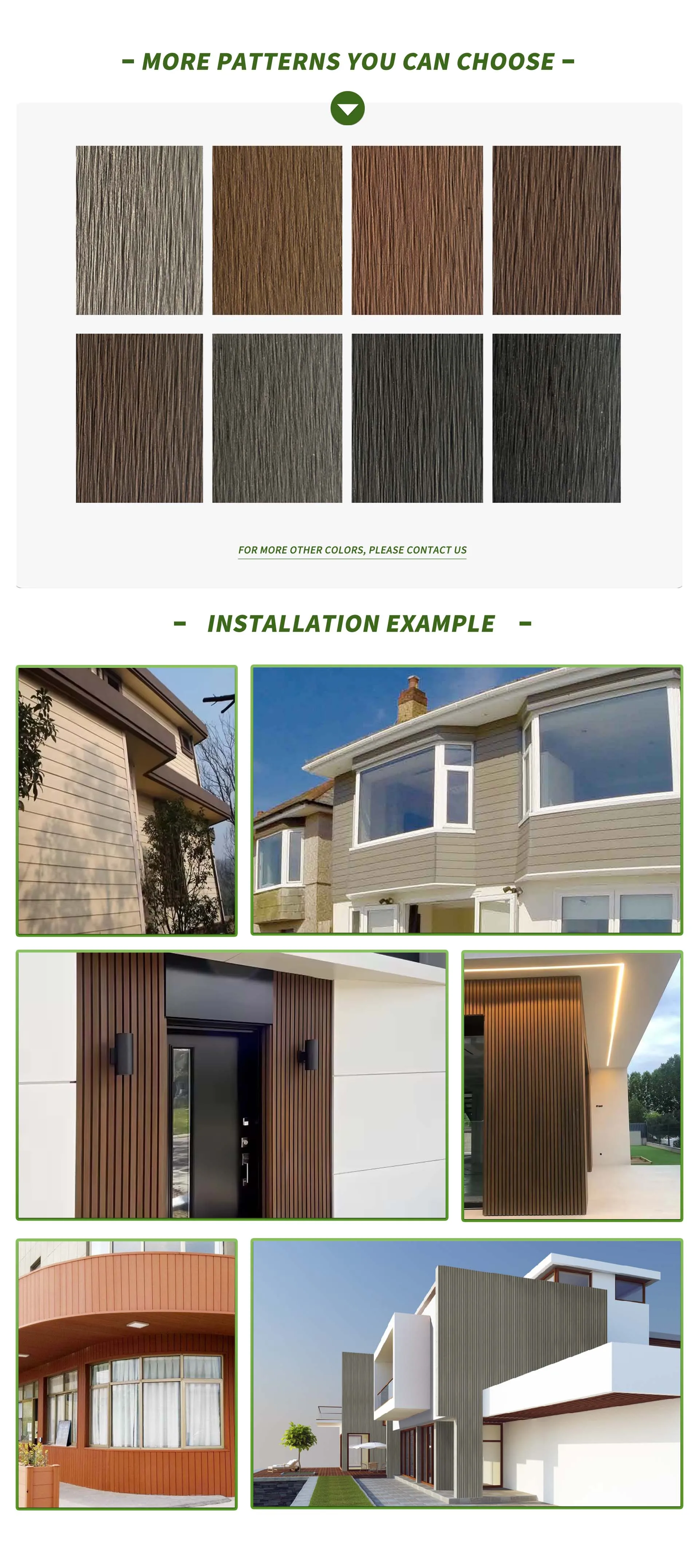Modern Design Exterior Wall Panel WPC Outdoor Wood for Decorative Wood ...
