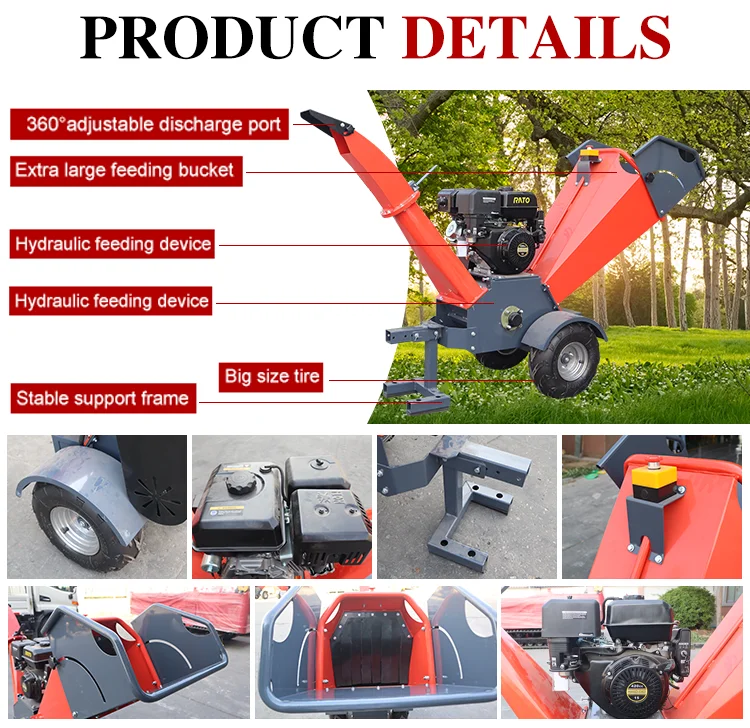 Mini Wood Chipper with Euro 5 Diesel Engine - Free Shipping
