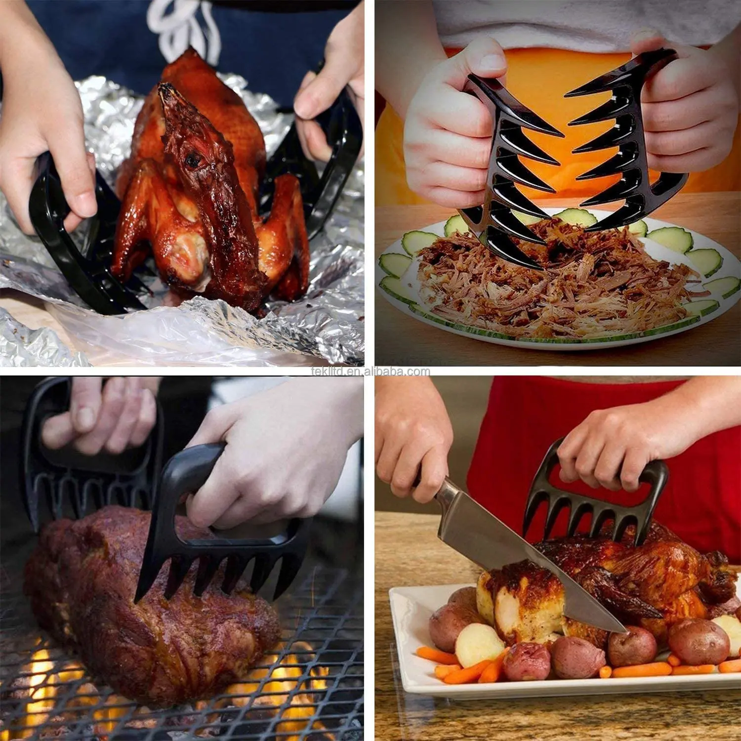 Chicken Shredder Pulled Meat Shredder Strongest BBQ Meat Forks Paws ...