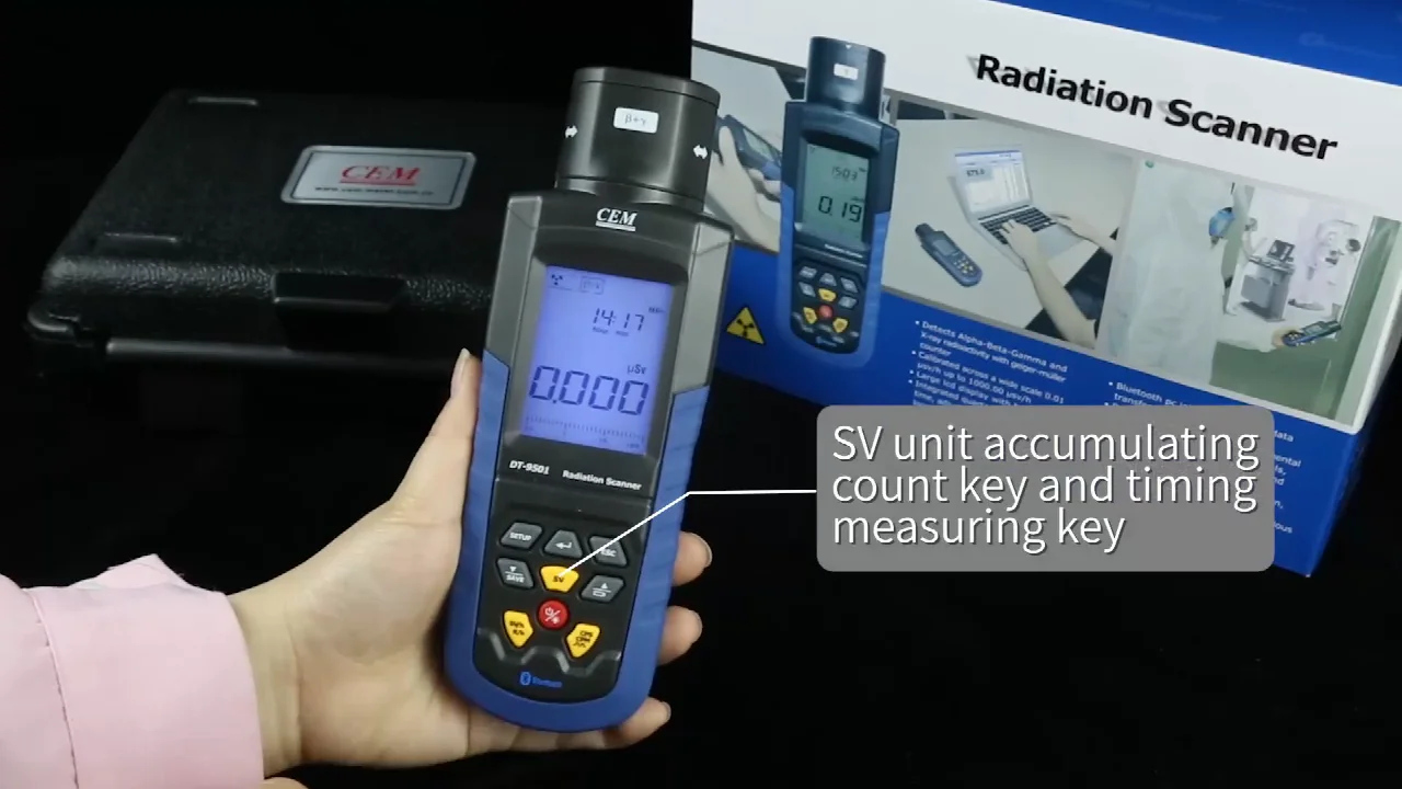 Cem Dt-9501 Professional Alpha,Betaa,Gamma,Chi Ray Radiation Scanner With Datalogger Function A ...