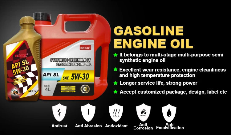 BOSIL OEM Popular 5W-40 SAE 5L 1.25GAL Jug Bottle SN Full Synthetic ...