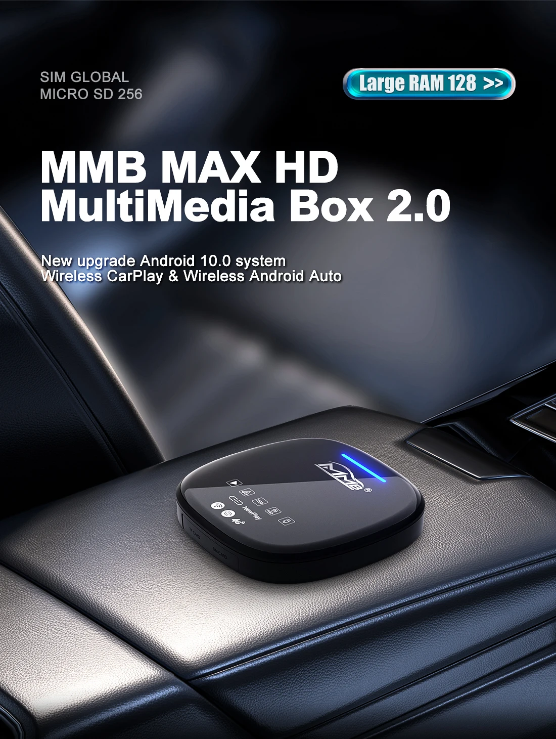 Mmb Carplay 4+64gb Android 10 Portable Carplay Ai Box Wireless Android ...