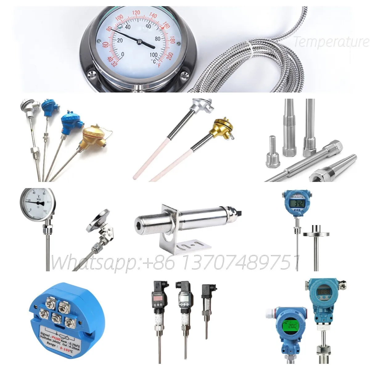 Factory Price Head Mounted Pt100 Explosive-proof 4-20ma Temperature ...