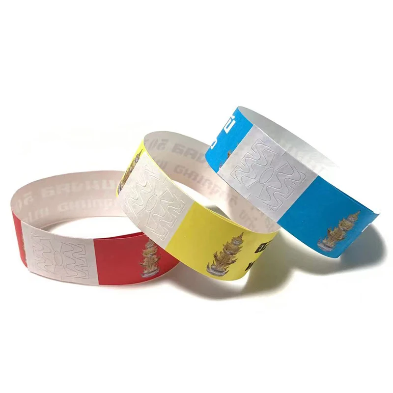 Custom Logo Waterproof Inkjet Printable Tyvek Wristband Sheet Party ...