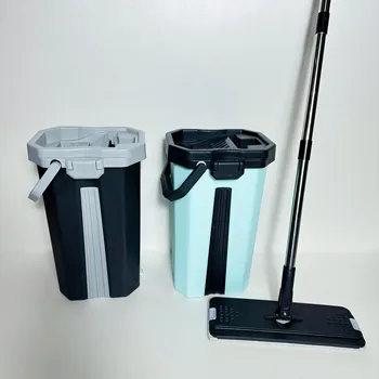 2024 New Hand Free Easy Use Self-washed Magic Flat Mop,Mop With Bucket ...