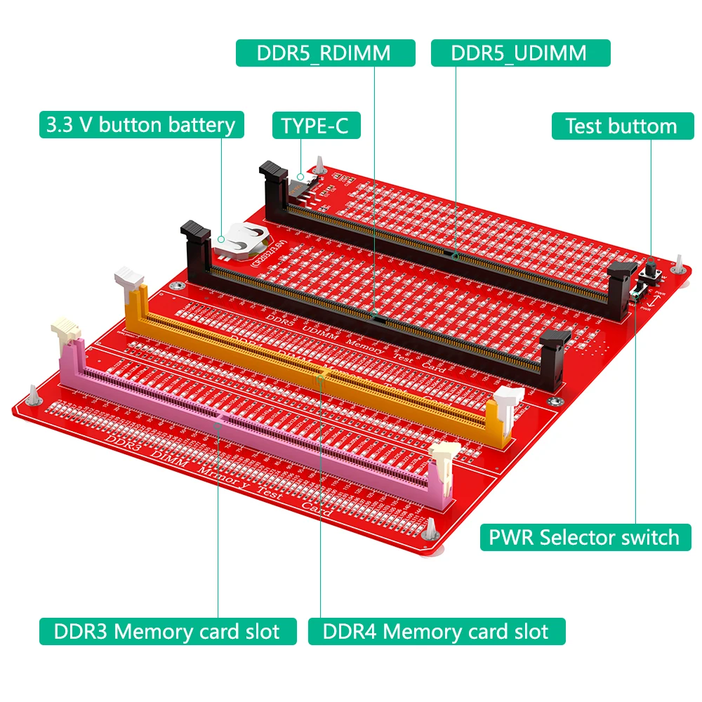 Ddr3/4/5 Rdimm/udimm Memory Tester Test Card For Pc