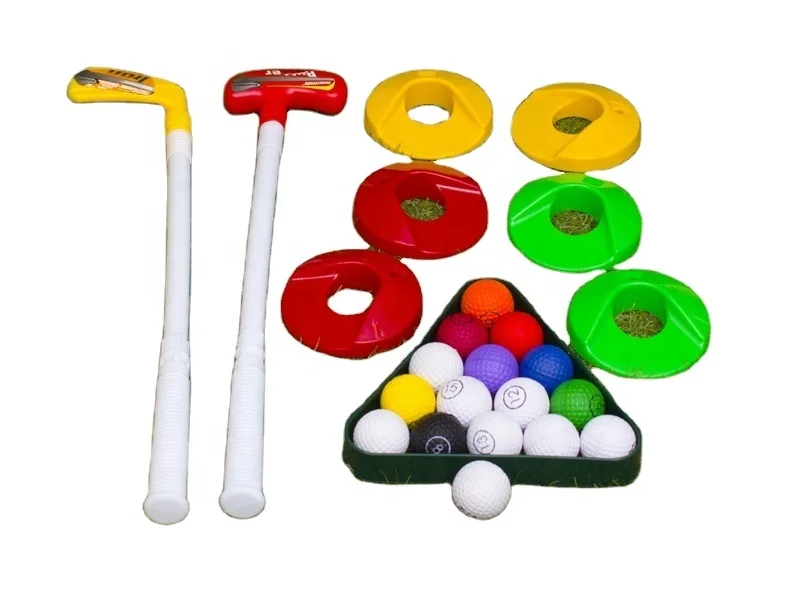 GARDEN GAMES GOLF PUTTER POOL GAME SET OUTDOOR GAME- HOLIDAY PLAY ...