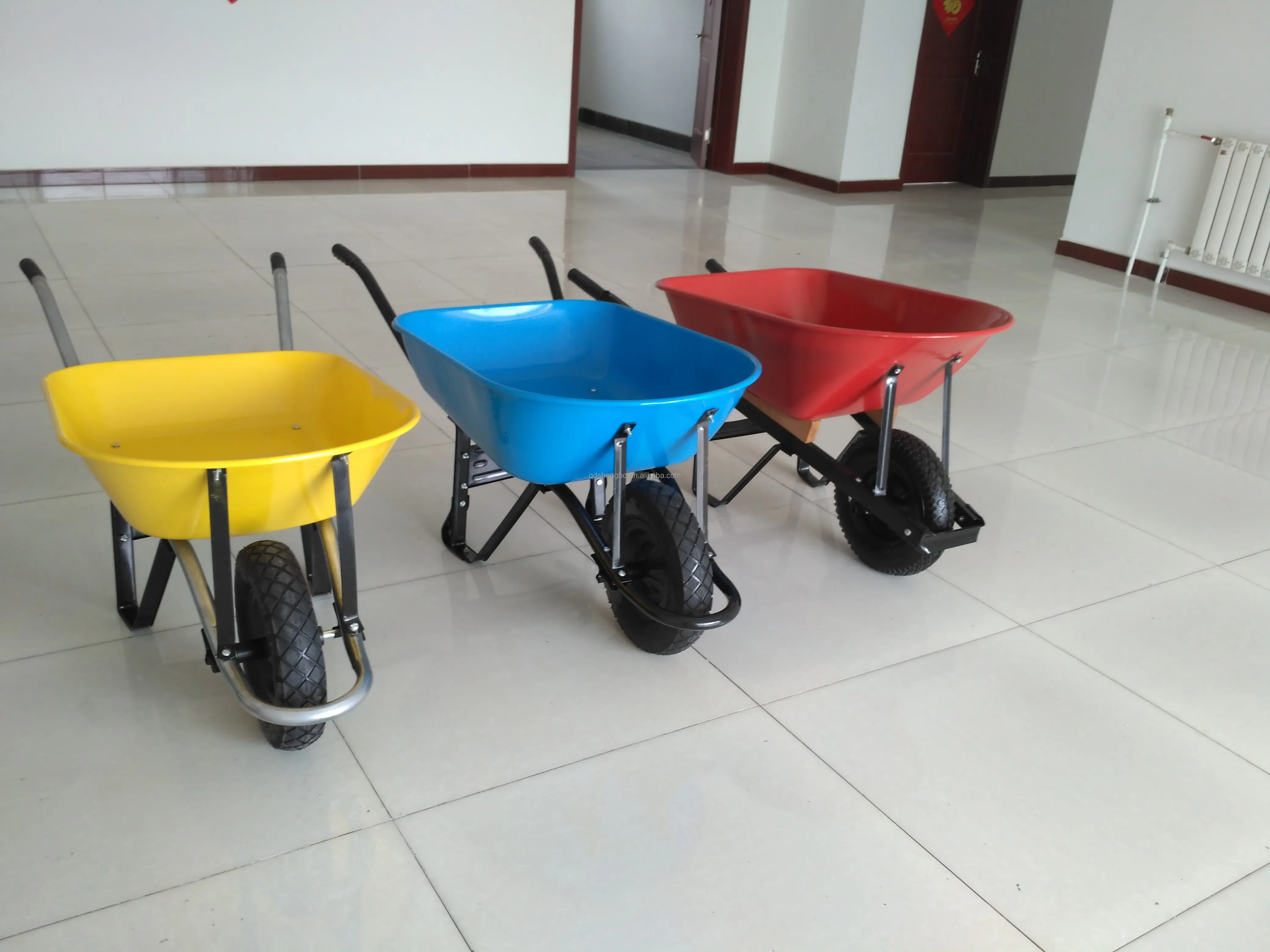 Blue Color Wheel Barrow Wheelbarrow For Transport Of Goods Metal ...