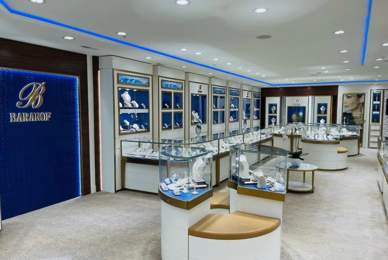 Luxury Shop Fittings Round Glass Display Counter Jewelry Store ...