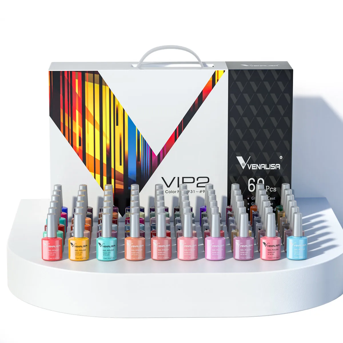 VENALISA VIP2 60pcs Gel Polish Gift Set – UV Gel Kit with Primer, No ...