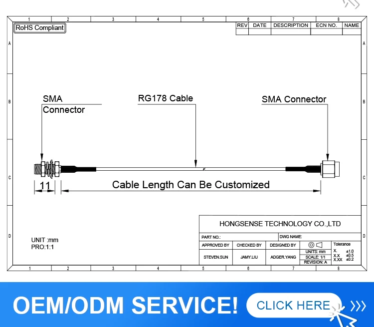 สายเคเบิล SMA RG178 SMA ชายกับ SMA หญิงสายเคเบิลเสาอากาศ WiFi การ ...