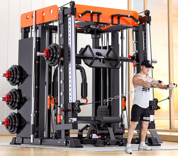 Comprehensive Training Device Squat Rack Gantry Fitness Equipment Household Smith Machine Multi ...