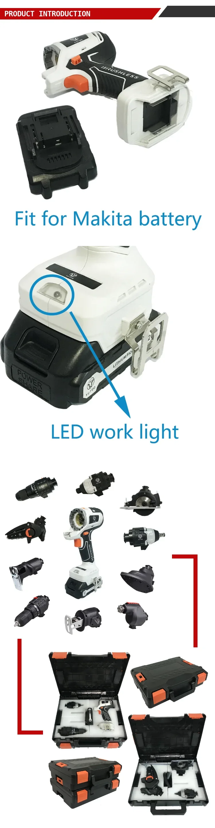 Cordless 10 in 1 Power Tools Kit - Versatile and Efficient