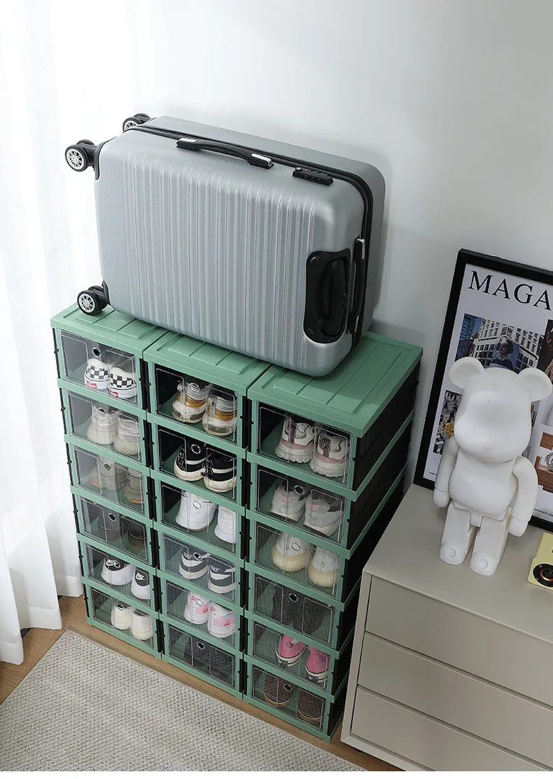 Shoe Organizer Plastic Modern Heavy Duty Large Collapsable 360 Degree ...