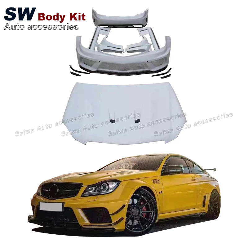 SW Body Kit for Mercedes-Benz C-Class W204 C63 Coupe Upgrade Bumper ...