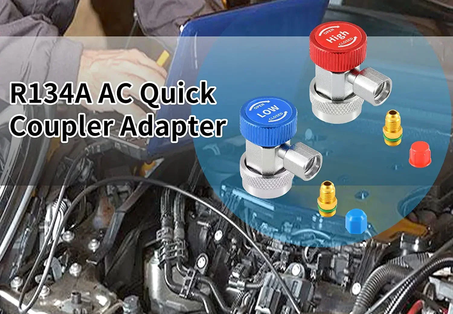 R134a Quick Coupler Connector Adapter For Ac Auto Car Air Conditioner ...