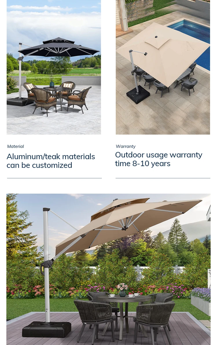 Modern Outdoor Patio Umbrella Parasol Plastic Base Beach Sun Umbrella ...