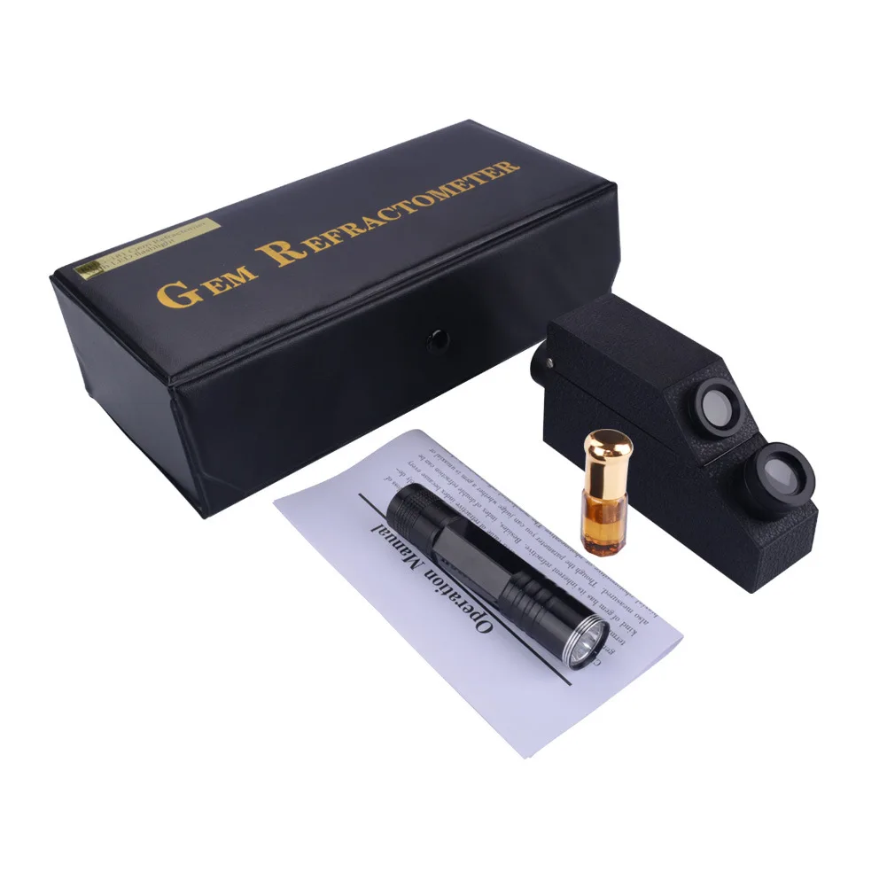 Gem Refractometer with Built-in LED Light - Precision Testing