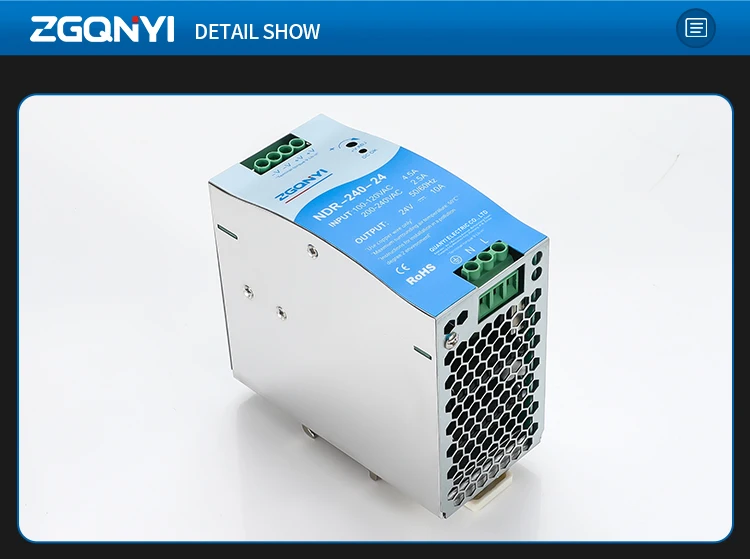 Electronic Power Supply Ndr-240w-24v Ndr Din Rail Series Smps Din Rail ...