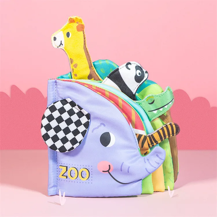 Soft Fabric Baby Cloth Book For Early Education With Animal Stories And ...