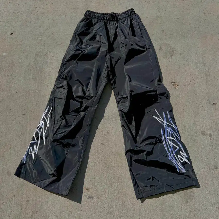 Manufacturer Custom Elastic Waist Nylon Track Sweat Pants Men's ...