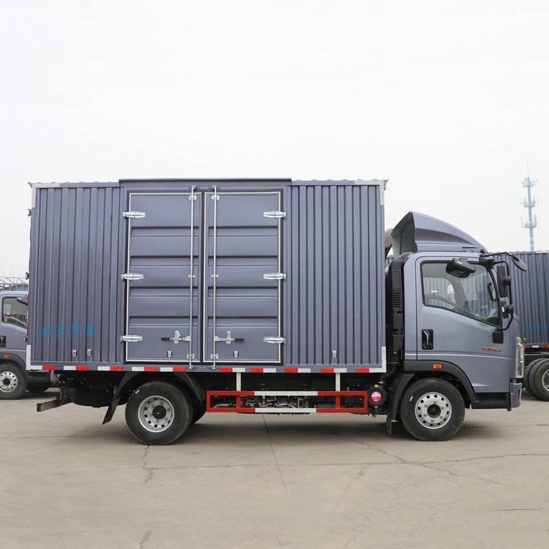 Sino Truck Logistics Container Cargo Box Trucks 4x2 Howo Mini Truck For ...