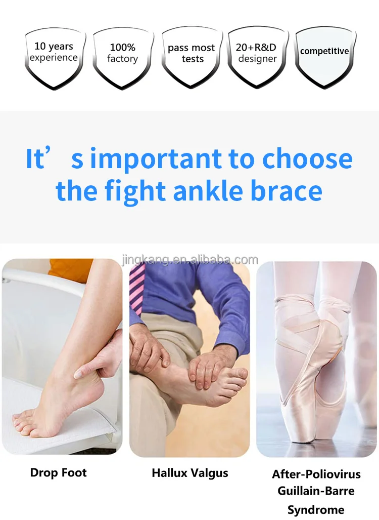 Foot up Drop Foot Brace - Support for Tendonitis & Fractures